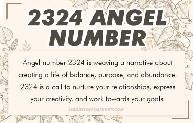 Angel Number 2324 Spiritual Meaning (Twin Flame, Love, Money) - 365 ...